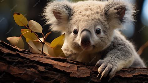 Closeup Footage Of A Koala Captures Its Soft Fur And Characteristic