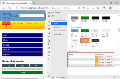 Optimize Css Styles With The Css Overview Tool Microsoft Edge Development Microsoft Learn