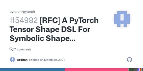 Rfc A Pytorch Tensor Shape Dsl For Symbolic Shape Inference · Issue 54982 · Pytorchpytorch