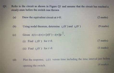 Solved Q Refer To The Circuit As Shown In Figure Q And Chegg Com