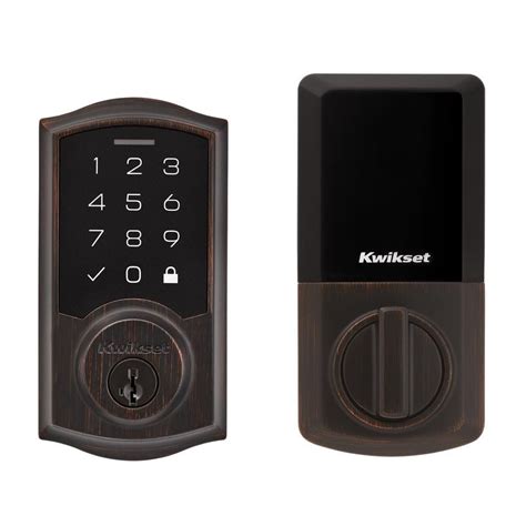 Kwikset Smartcode 270 Traditional Venetian Bronze Touchpad Single Cylinder Electronic Deadbolt