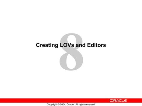 Oracle Forms Creation List Of Values Lov Ppt