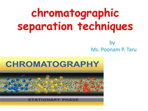 Chromatographic Separation Techniques Converted Pdf