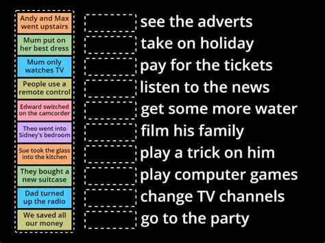 Unit 9 Grammmar To Match Up