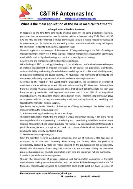 A Uhf Radio Frequency Identification Rfid System For Healthcare