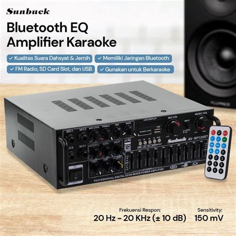 Jual Sunbuck Bluetooth Eq Audio Amplifier Karaoke Home Theater Fm Radio
