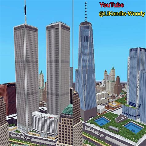 Minecraft Freedom Tower Map Building The World Trade Center