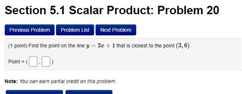 Solved Section Scalar Product Problem Previous Chegg