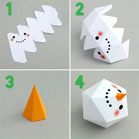 Geometric Snowman Handmade Christmas Decorations That Make This
