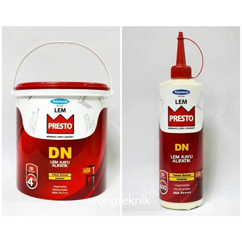 Jual Lem Presto Dn 600gr 4kg Lem Kayu Alifatik Hpl Shopee Indonesia
