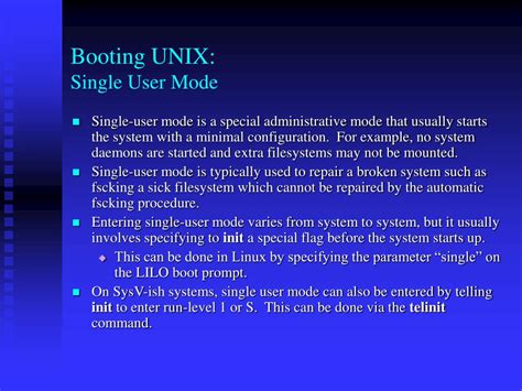 PPT Booting And Shutting Down The UNIX Operating System PowerPoint Presentation ID 1297914