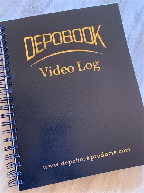 New Depobook Video Log Book Depobook Products