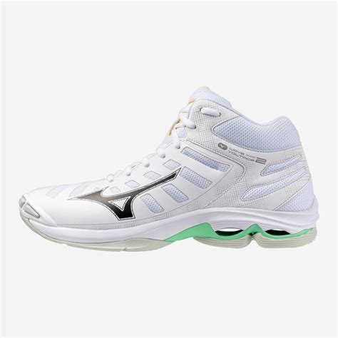 Chaussure De Volley Femme Mizuno Wave Voltage 2 Mid Blanc Mizuno Decathlon