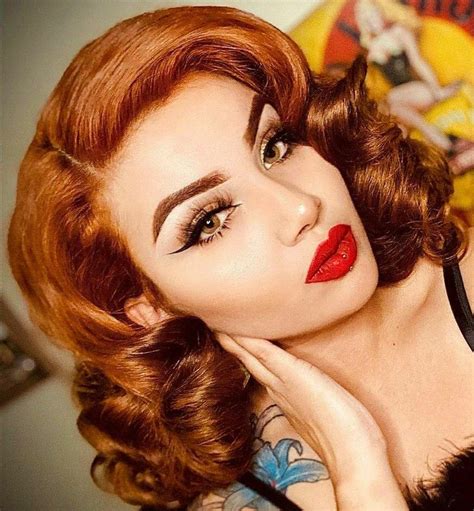 Pin By Tshima On Glossy Hairset Rockabilly Hair Vintage Makeup