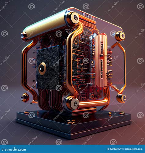 Abstract Quantum Computer Core Stock Illustration Illustration Of Concept Powerful 272373179
