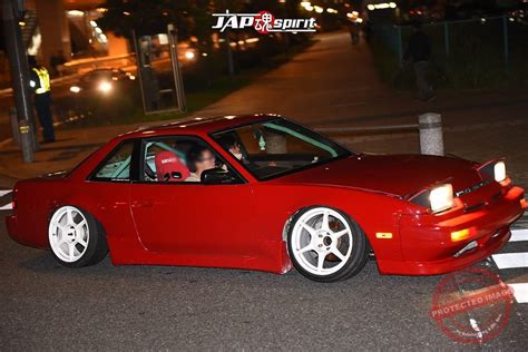 Stancenation 2016 Nissan Silvia S13 Onevia Hellaflush Tsuraichi Red