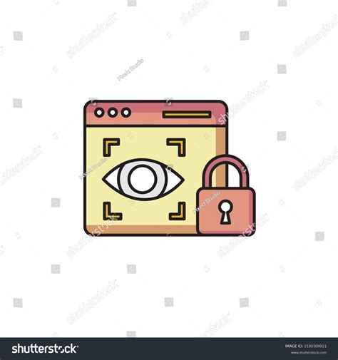 Cyber Identity Icon Filled Outline Style Stock Vector Royalty Free 2180309821 Shutterstock