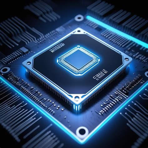 Premium Photo Gradient Microchip Processor Background