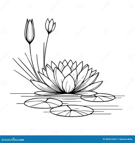 Realistic Water Lily Tattoo