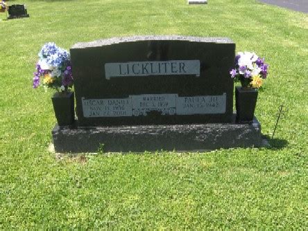 Oscar Daniel Lickliter 1936 2001 Find A Grave Gedenkplek