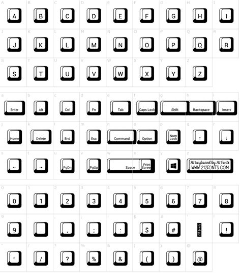212 Keyboard Font Download