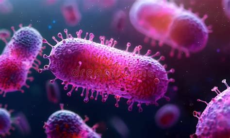 Microscopic View Of Bacteria And Particles In A Glowing Liquid Environment Stock Footage Video