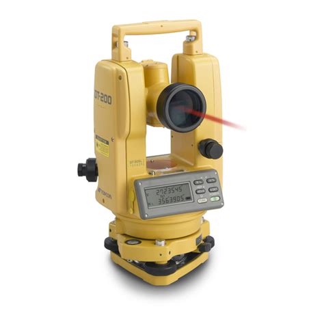 Topcon Dt 200 Series Instruction Manual Pdf Download Manualslib