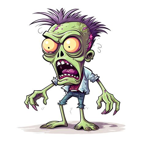 Dibujos Animados De Un Zombi Foto Premium
