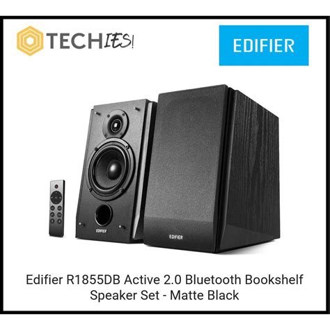 Edifier R1855DB Active 2 0 Bluetooth Bookshelf Speaker Set Matte Black Shopee Singapore