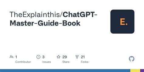 GitHub TheExplainthis ChatGPT Master Guide Book