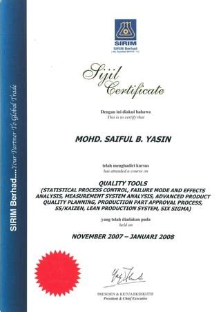 Certificate PDF
