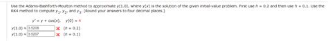 solved use the adams bashforth moulton method to approximate