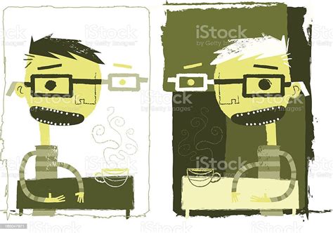 Coffee Shop Abstraction 2 Versions Stock Illustration Download Image Now Abstract Adult