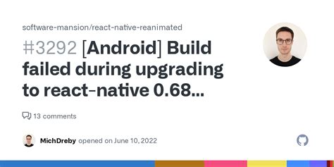 Android Build Failed During Upgrading To React Native 068 Fabric · Issue 3292 · Software
