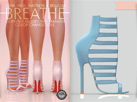 Second Life Marketplace Breathe Tania Heels Airy Blue For Slink