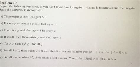 Solved Negate The Following Sentences If You Don T Know How Chegg Com
