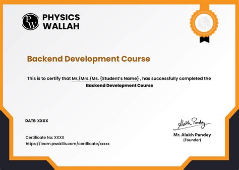 free backend development course pw skills