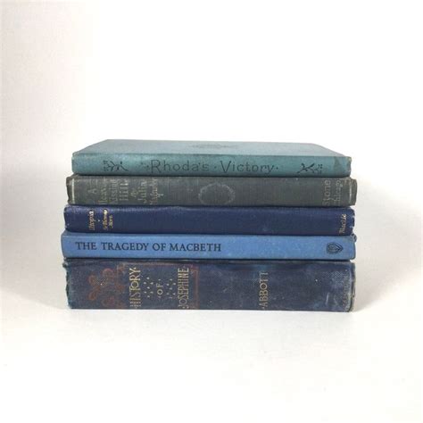 Small Stack Of Vintage Blue Books Etsy