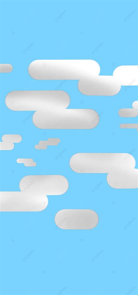 Blue Sky Background Blue And Cloud Awan Gaya Jepang Background Image
