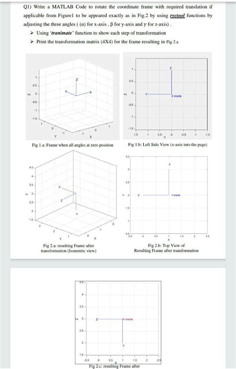 Solved Q1 Write A Matlab Code To Rotate The Coordinate