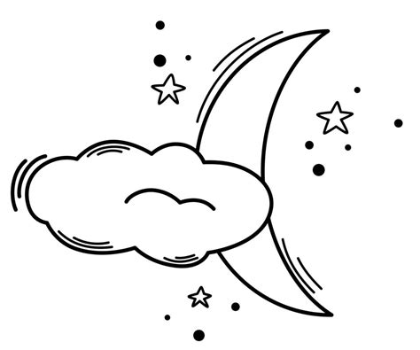 Month With Clouds Weather Forecast Meteorological Cloudy Weather Line Art Symbol For Web