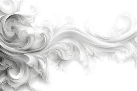 Elegant Flowing White Abstract Design With Intricate Swirls And Curves Stock Image Image Of