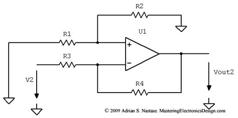 Derivation Of The Transfer Function Of A Instrumentation Amplifier