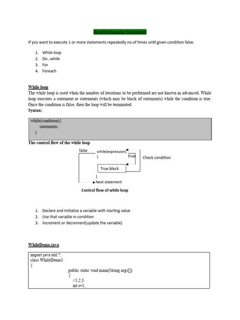Iterativestatements Pdf Control Flow Computer Programming