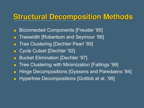 ppt structural decomposition methods for constraint solving and