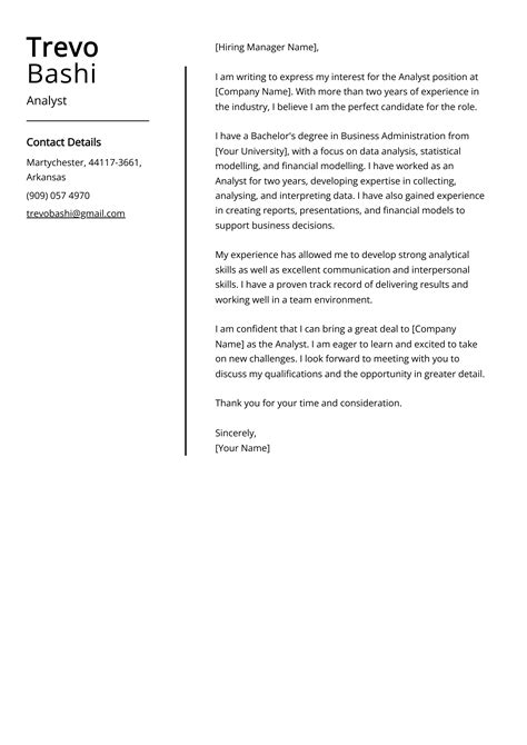 Research Analyst Cover Letter Sample Market Research Analyst Cover