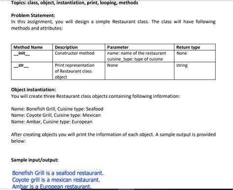 Solved Topics Class Object Instantiation Print Looping