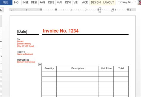 How To Create An Invoice In Microsoft Word Evmaz
