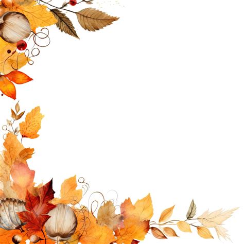 Fall Border Clipart Autumn Designs For Seasonal Projects