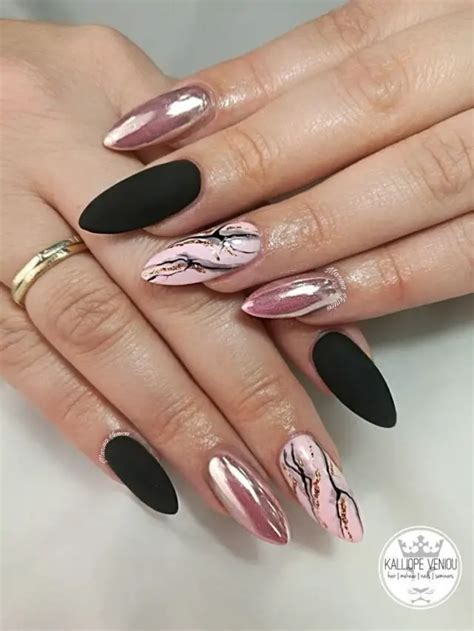 7 Must Try Rose Gold And Black Nails Ideas The Nails Nation